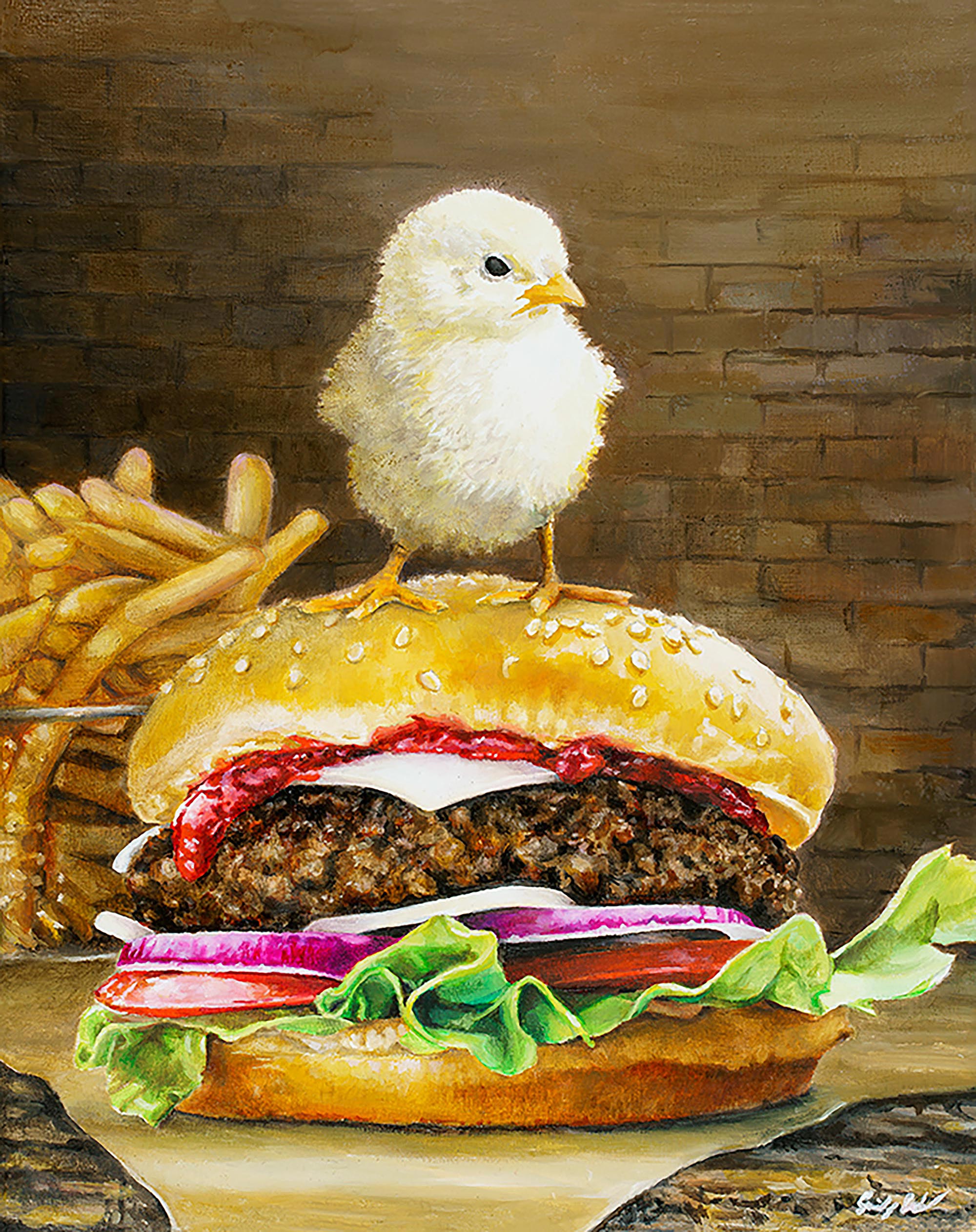 Chicken Burger – Emily M. Wolfson Fine Art